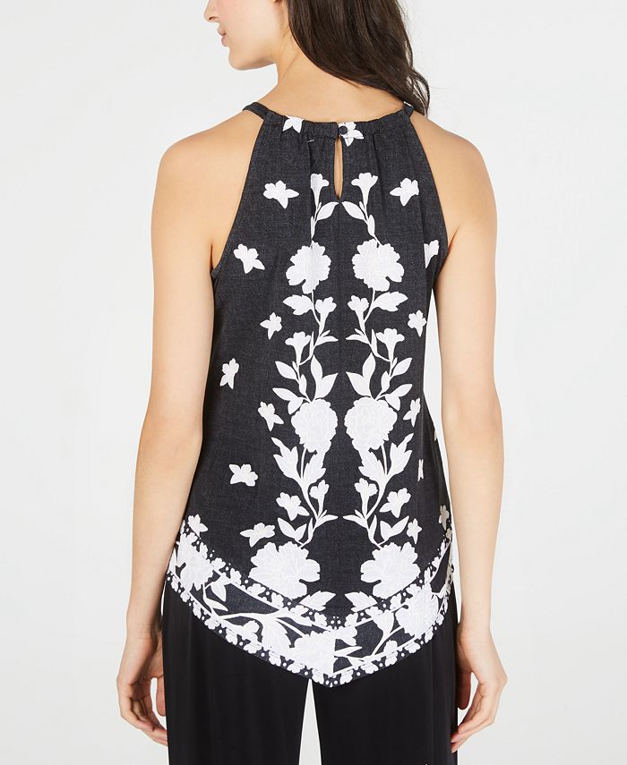 INC International Concepts INC Puff-Print Stretch Halter Top, Created ...