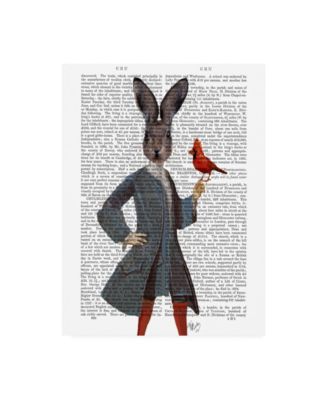 Fab Funky Rabbit and Bird Canvas Art - 19.5" x 26" - Macy's