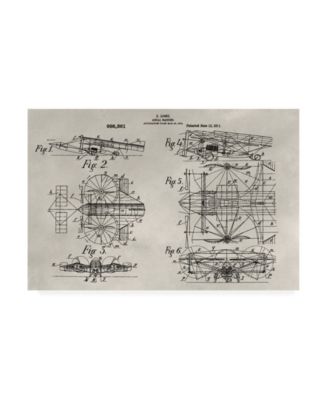 Trademark Global Alicia Ludwig Patent Aerial Machine Canvas Art - 27" x ...