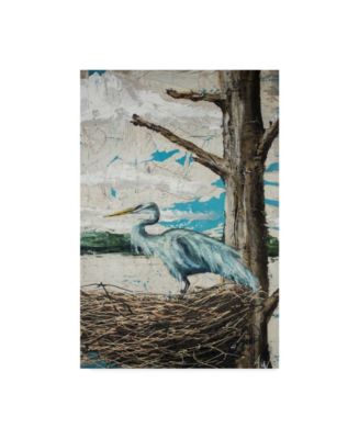 Allison Wickey Midway Heron I Canvas Art - 37" x 49" - Macy's