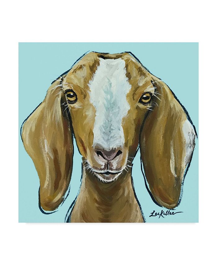Trademark Global Hippie Hound Studios Goat Square Blue Canvas Art - 20 ...