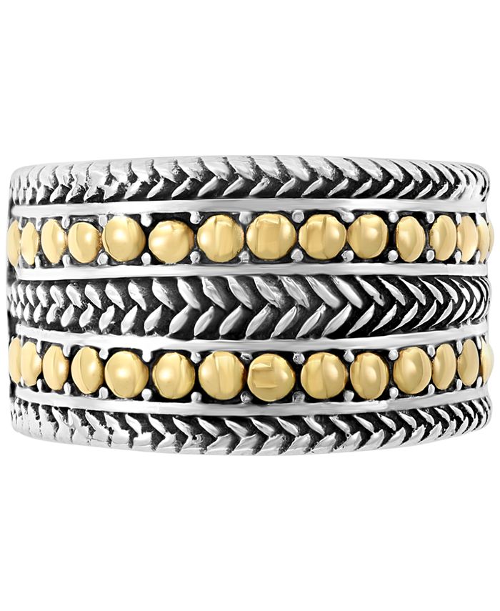 EFFY Collection EFFY® Two-Tone Wide Statement Ring in Sterling Silver ...