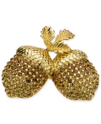 Charter Club Gold-Tone Acorn Boxed Pin, Created for Macy's - Macy's