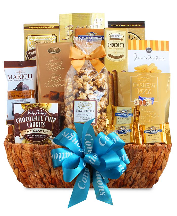 California Delicious Craving & Congratulations Desert Gift Basket - Macy's