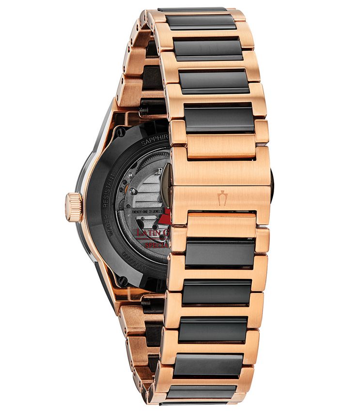 Bulova Men's Automatic Grammy Two-Tone Stainless Steel Bracelet Watch ...