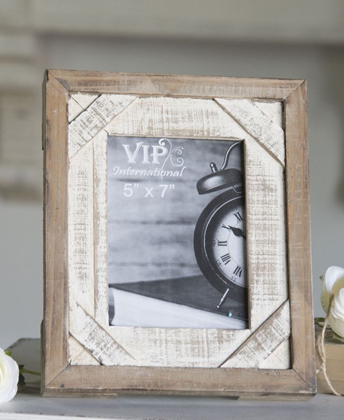 VIP Home & Garden Antique Wood Rectangular Picture Frame - Macy's