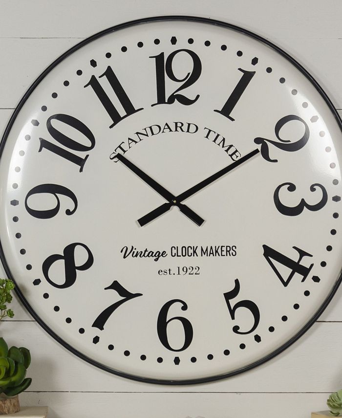 VIP Home & Garden Metal Wall Clock - Macy's