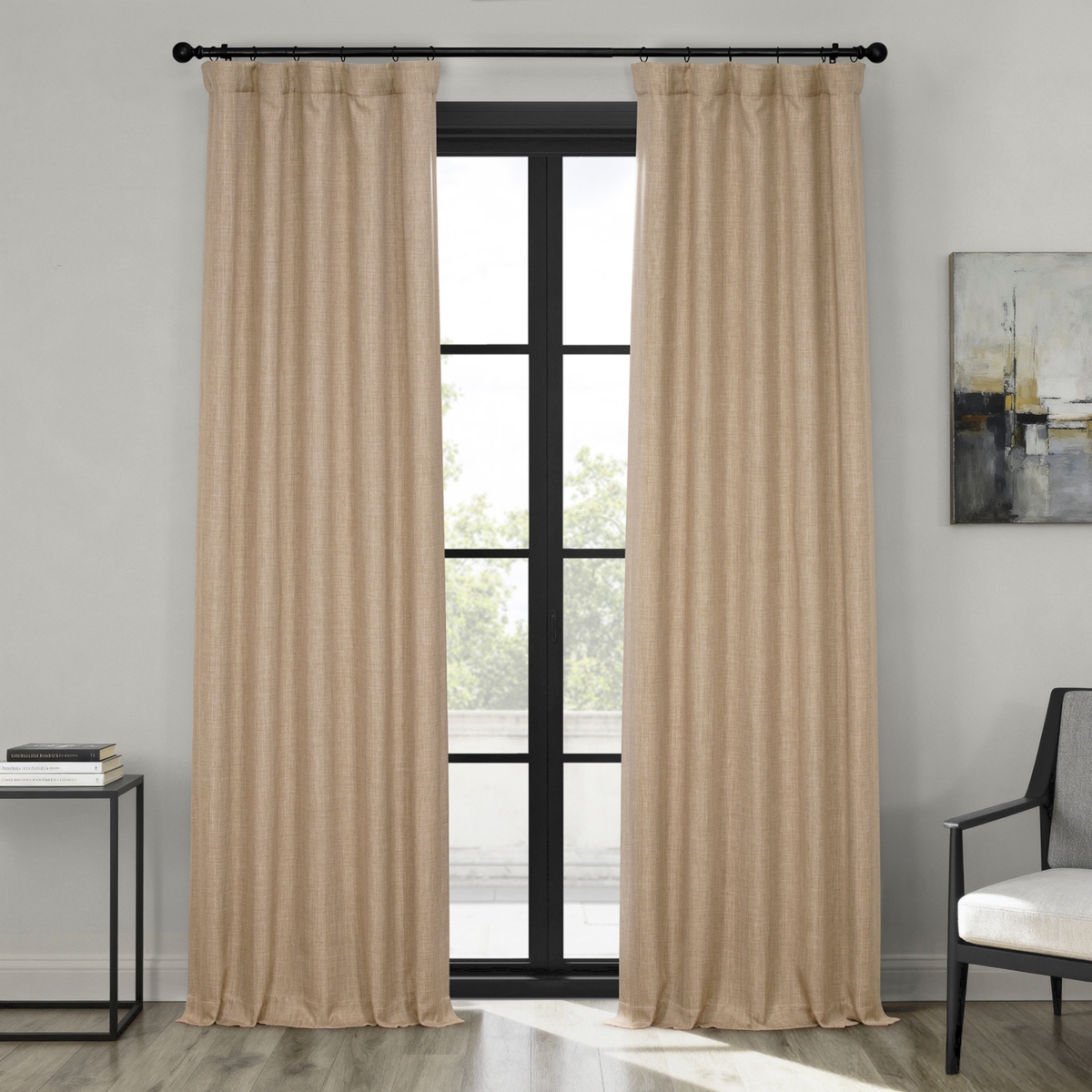 Click here for Half Price Drapes Textured Faux Linen Room Darkeni... prices