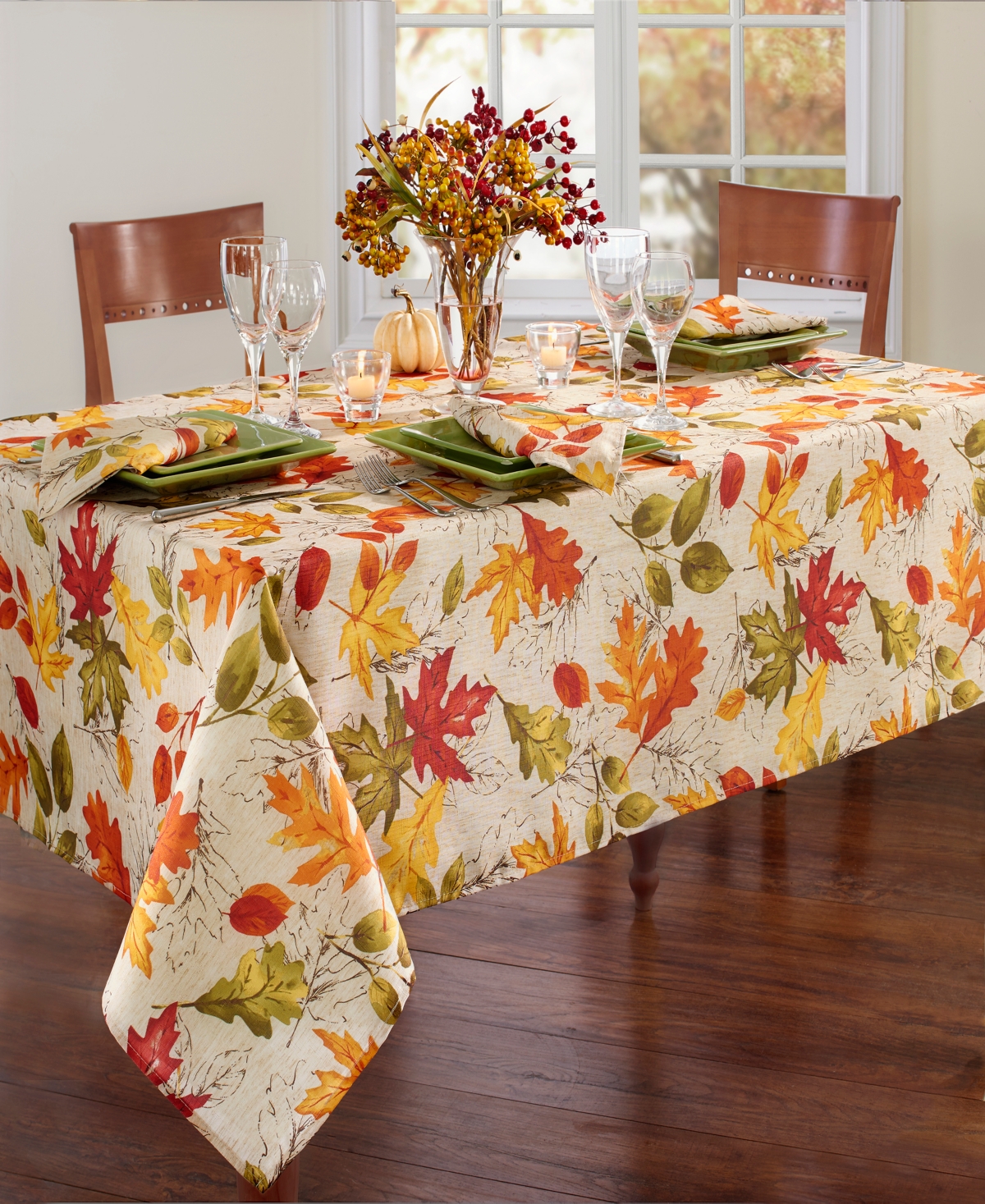 Click here for Elrene Autumn Leaves Fall Printed Tablecloth  52 x... prices