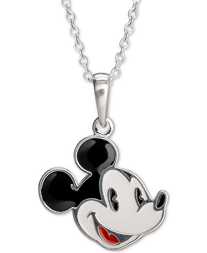 Disney Children's Enamel Mickey Mouse 16" Pendant Necklace in Sterling ...