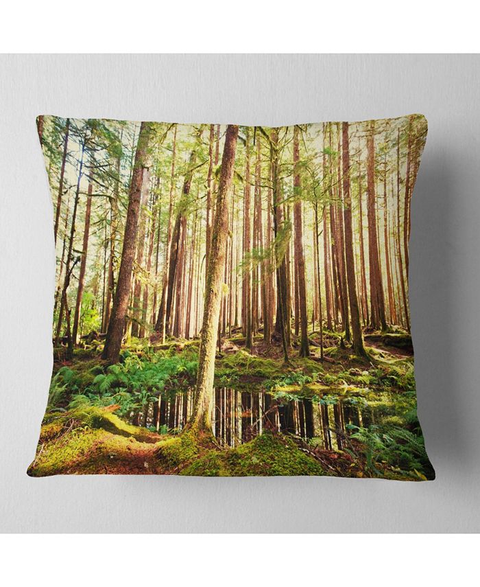 Design Art Designart Dense Trees in Green Rain Forest Landscape Printed ...