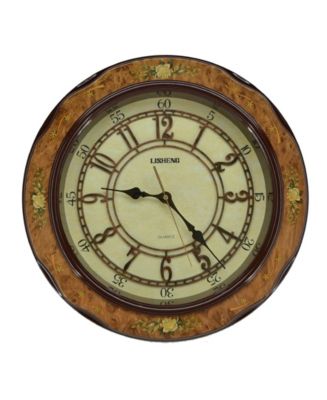 Three Star Round Wall Clock with Leaves - Macy's