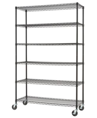 TRINITY Basics 6-Tier Wire Shelving Rack with NSF Includes Wheels - Macy's