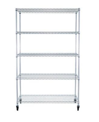 TRINITY 5-Tier Wire Shelving Rack Includes Wheels - Macy's