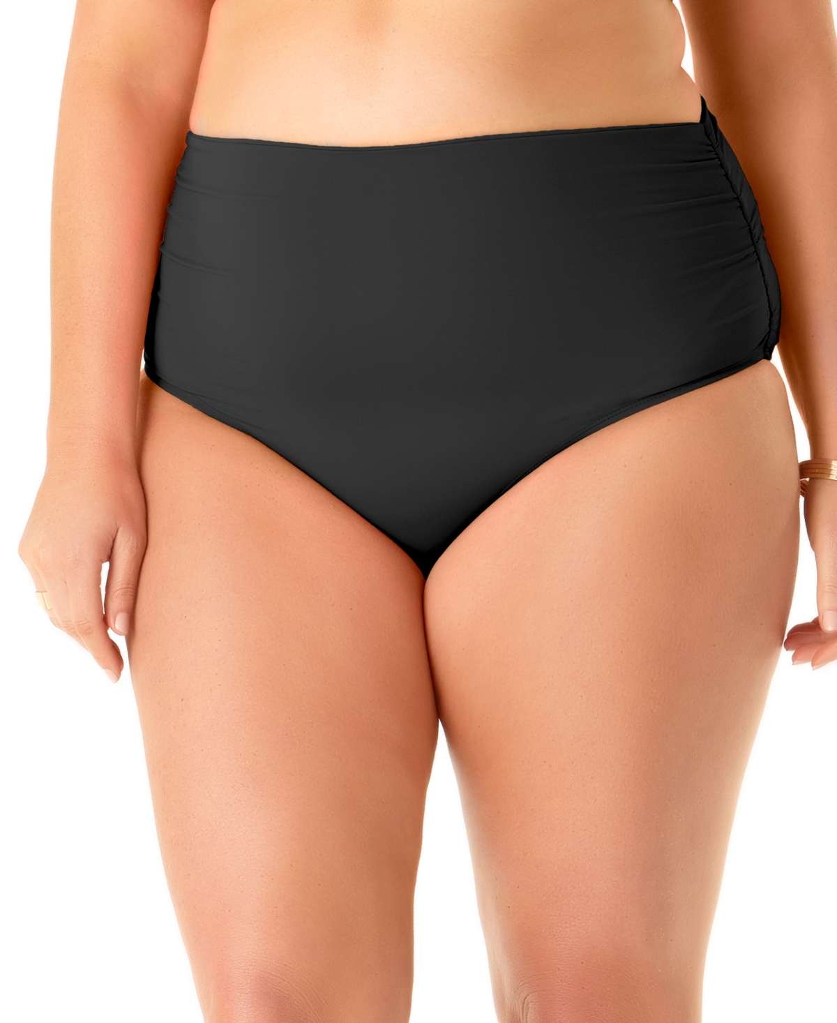 Click here for Anne Cole Plus Size High-Waist Bikini Bottoms - Bl... prices