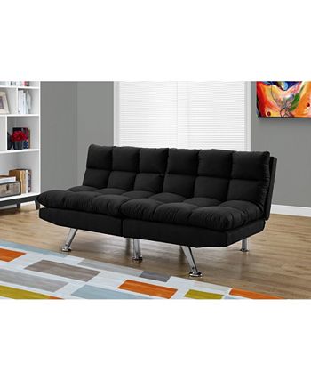 Monarch Specialties Micro Suede Click Clack Futon - Macy's