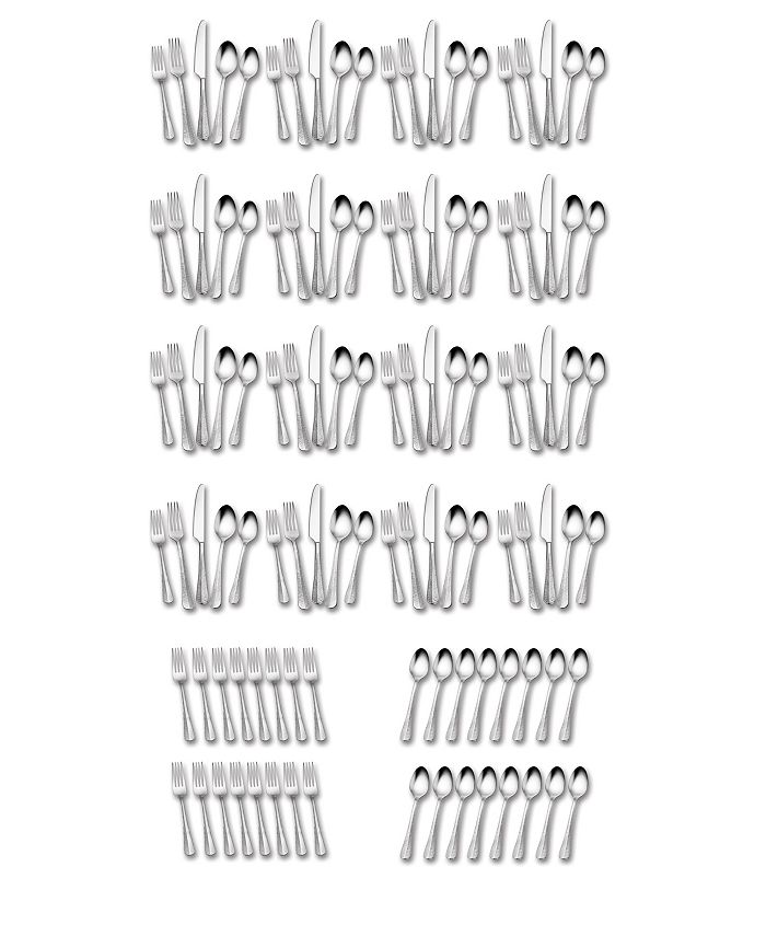 Hampton Forge CLOSEOUT! Tomodachi Nyssa Satin 112-PC Flatware Set ...