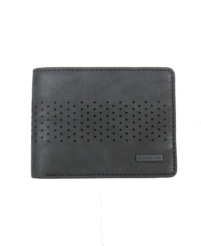 Members Only Men's Washed Semi Perforated Wallet - Macy's