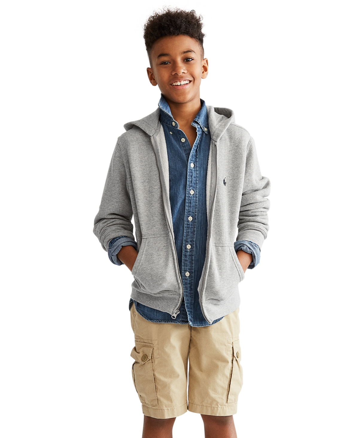 Click here for Polo Ralph Lauren Big Boys Cotton Fleece Zip Up Ho... prices