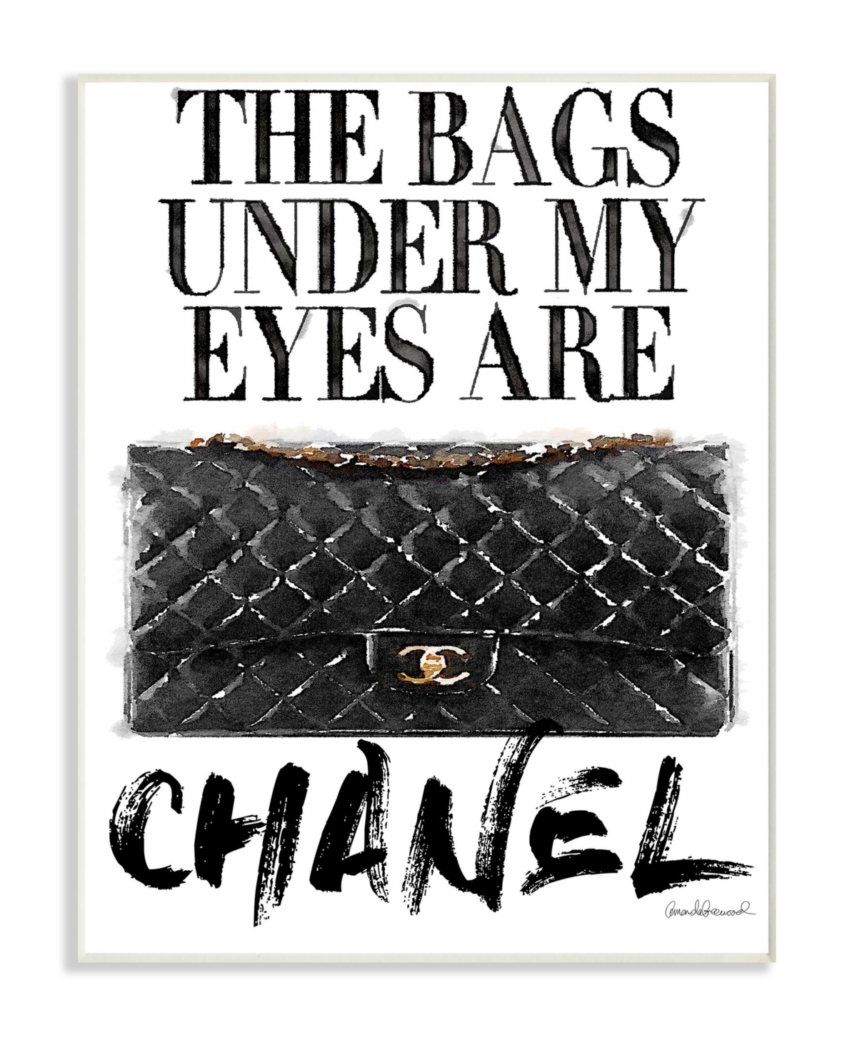 Click here for Stupell Industries Glam Bags Under My Eyes Black B... prices