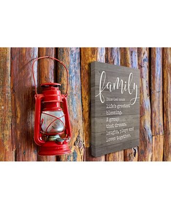 Stupell Industries Family Definition Planked Canvas Wall Art, 30" x 40 ...