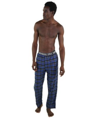 Members Only Flannel Pant with Logo Elastic - Macy's