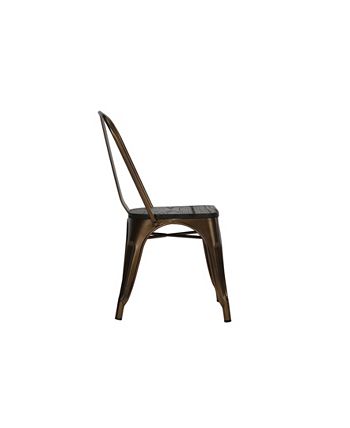 EveryRoom Zeno Metal Dining Chair with Wood Seat - Macy's