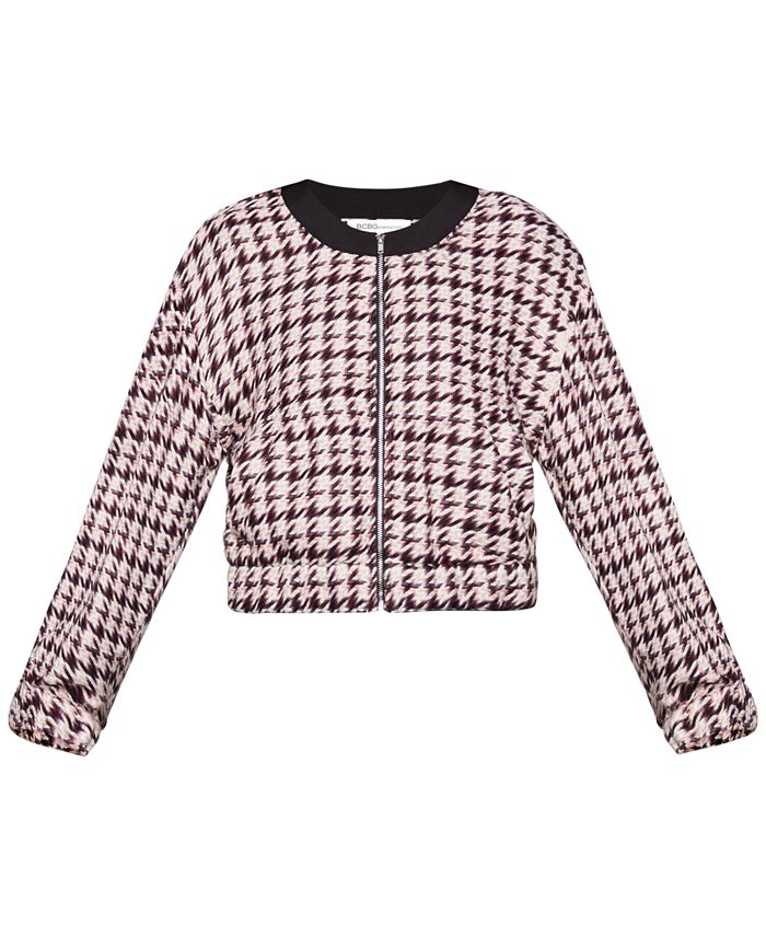 BCBGeneration Tweed Bomber Jacket - Macy's
