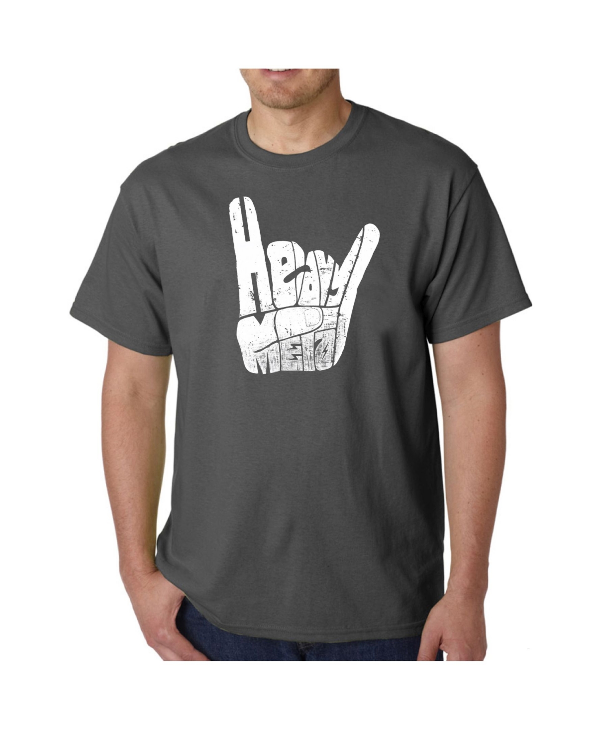 Click here for La Pop Art Mens Word Art T-Shirt - Heavy Metal - G... prices
