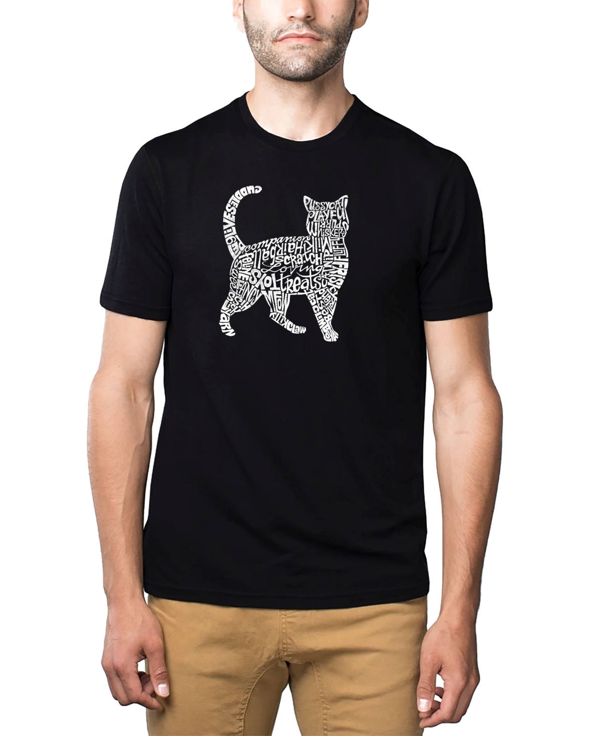 Click here for La Pop Art Mens Premium Word Art T-Shirt - Cat - B... prices