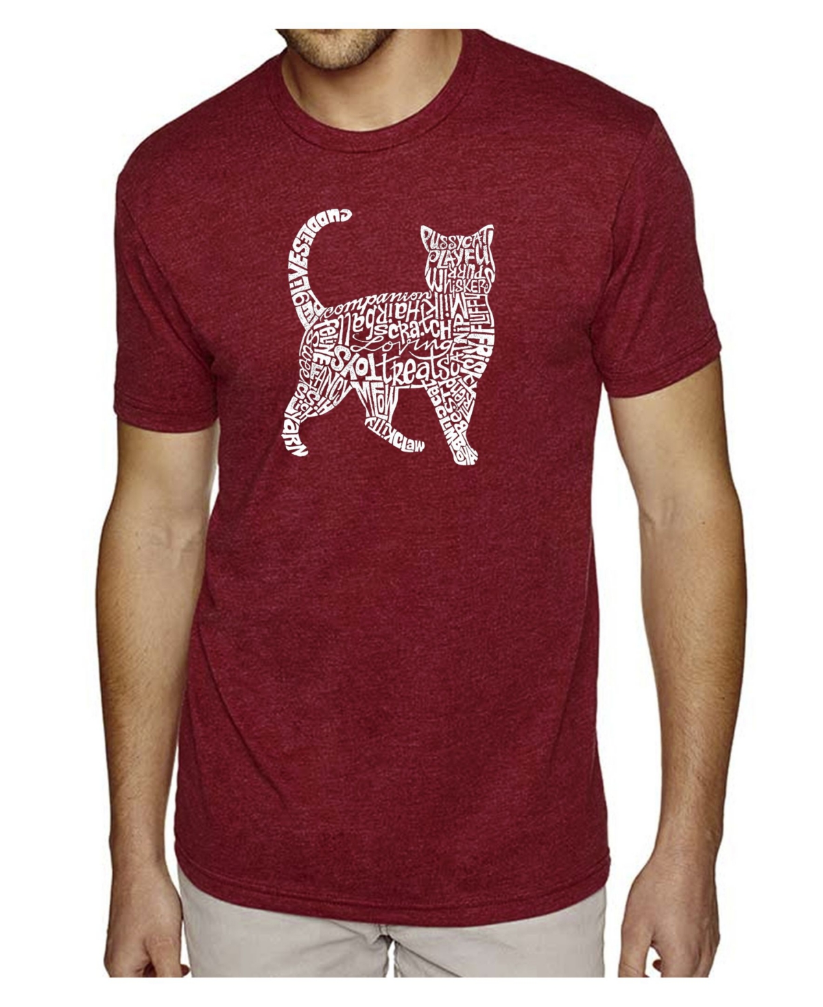 Click here for La Pop Art Mens Premium Word Art T-Shirt - Cat - B... prices