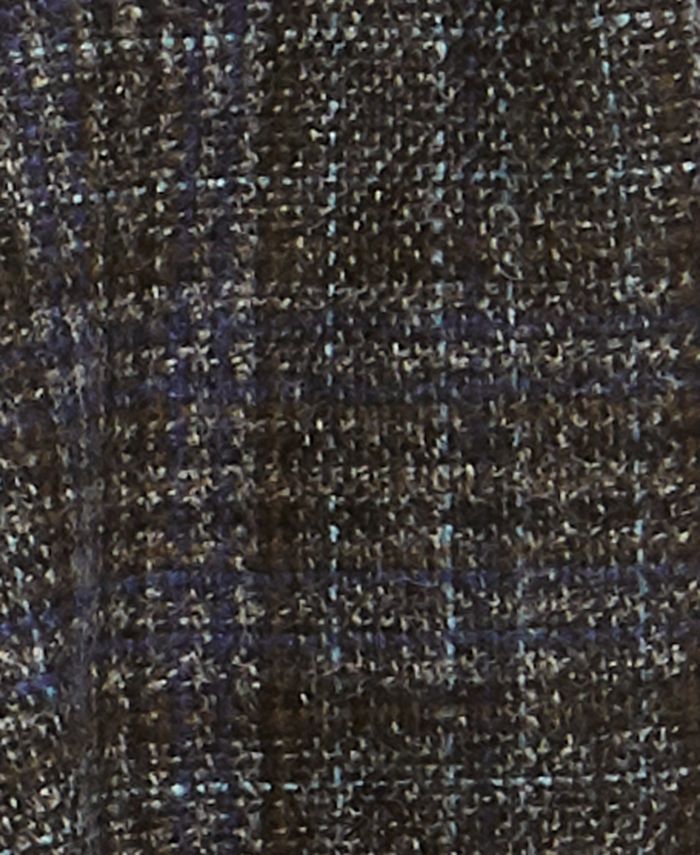 Calvin Klein Men's Slim-Fit Gray Plaid Prosper Overcoat - Macy's