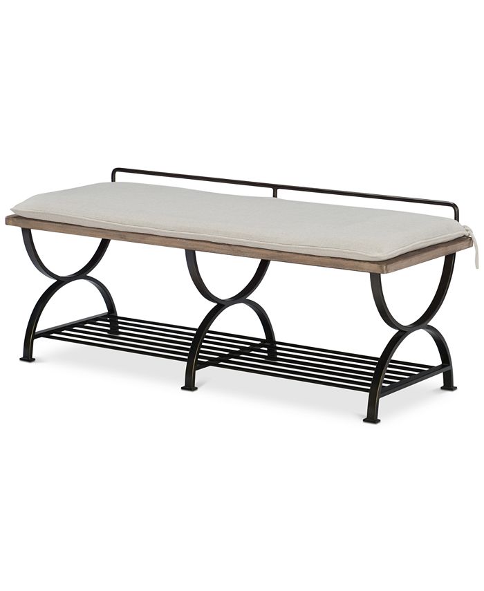 Furniture Monteverdi Bench/ Luggage Rack - Macy's
