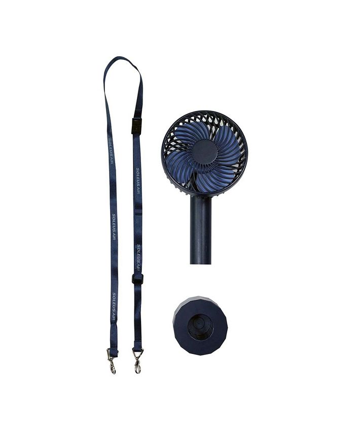 Soleus Air 4" Rechargeable Handheld Fan with Adjustable Lanyard And ...