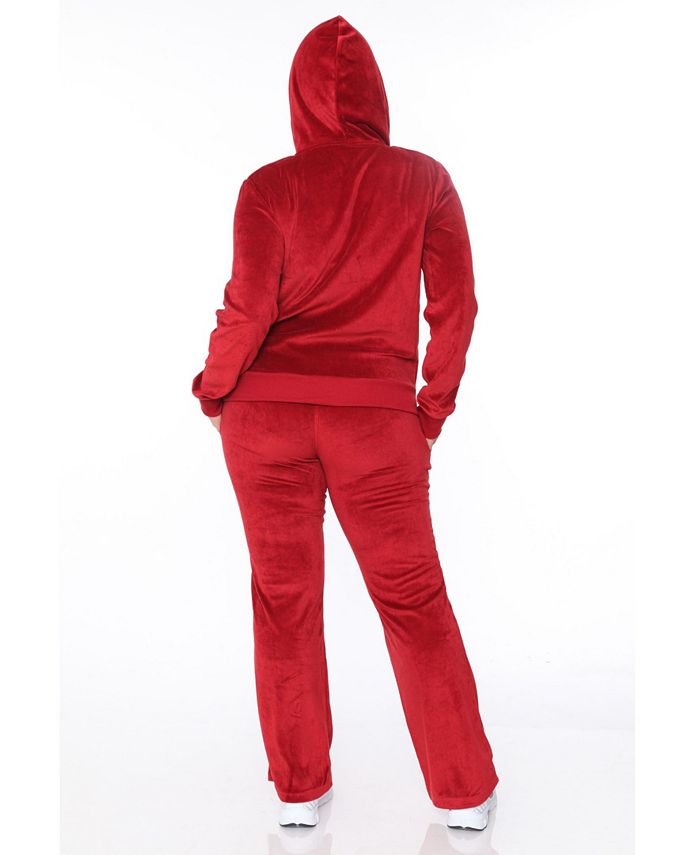 White Mark Plus Size Velour 2 Piece Set - Macy's