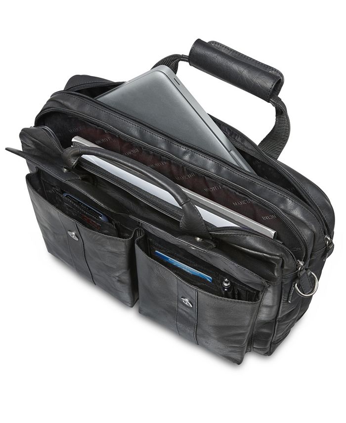 Mancini Buffalo Collection Double Compartment Laptop Briefcase - Macy's