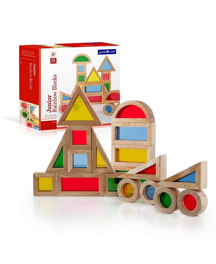 Guidecraft, Inc Guidecraft Junior Rainbow Blocks - 20 Pieces Set - Macy's