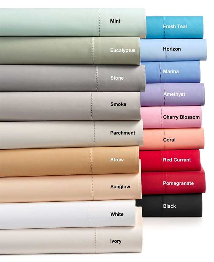 Charter Club Solid 550 Thread Count 100% Cotton 3-Pc. Sheet Set, Twin ...