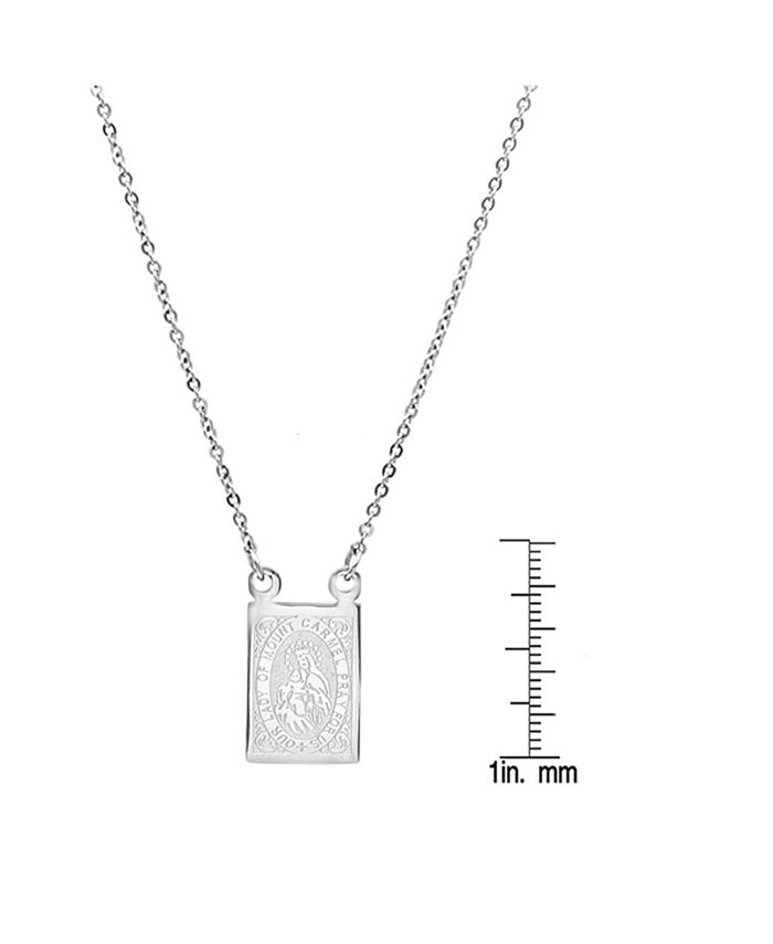 STEELTIME Men's Stainless Steel Religious Escapulario Style Reversable ...