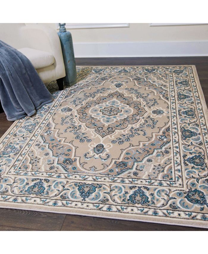 Global Rug Designs York YOR01 Beige 9'2" x 12'5" Area Rug - Macy's