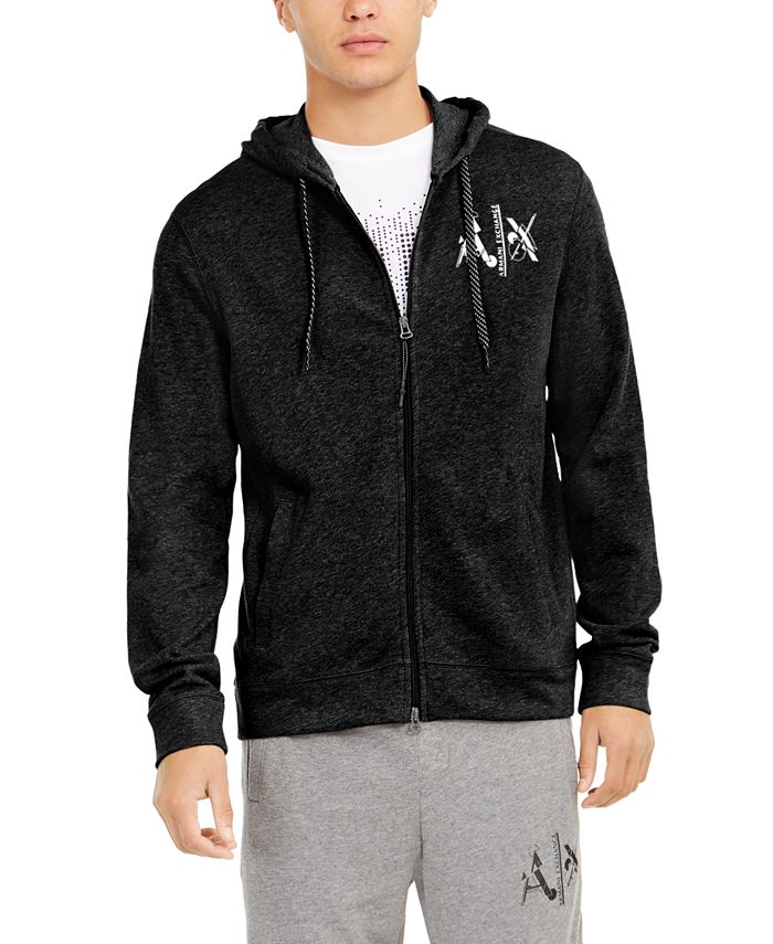A|X Armani Exchange Men's Logo Zip Hoodie - Macy's