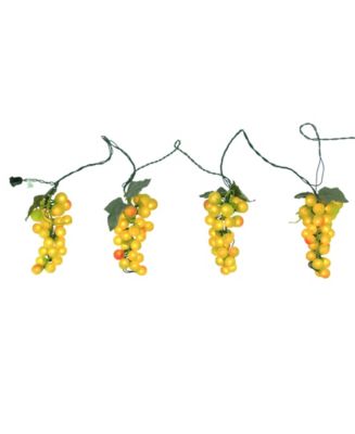 Northlight Set of 4 Clusters 100 Lights Tuscan Winery Grape Patio and ...