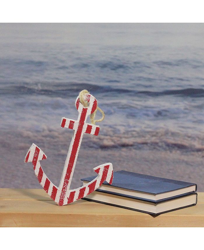 Northlight Cape Cod Inspired Nautical Striped Anchor Wall Decor - Macy's