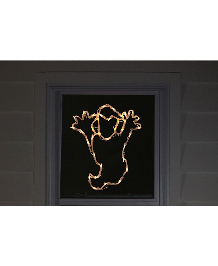 Northlight Lighted Ghost Halloween Double Sided Window Silhouette ...