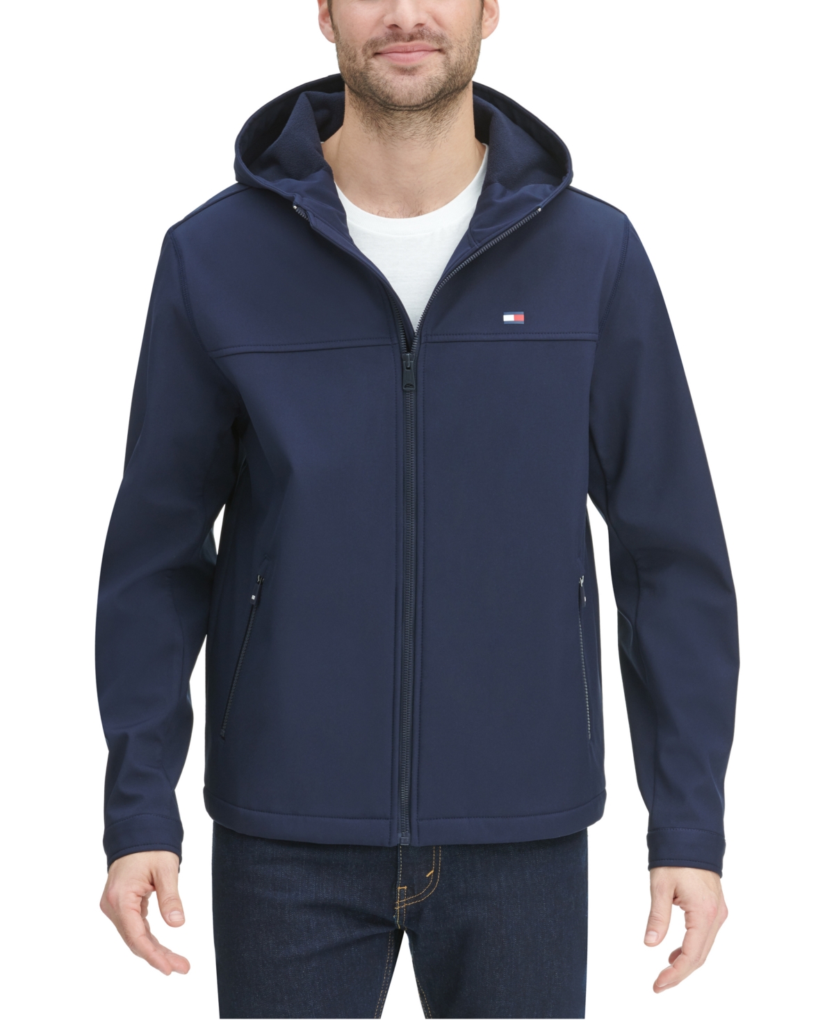 Click here for Tommy Hilfiger Mens Hooded Soft-Shell Jacket  Crea... prices