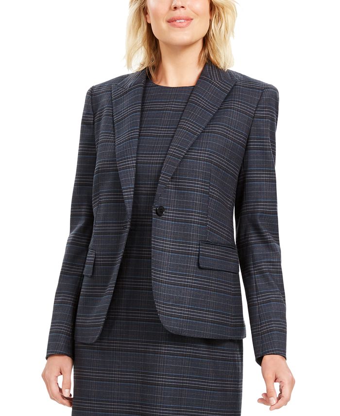 Anne Klein Plaid Blazer - Macy's
