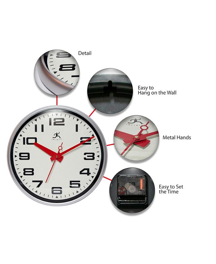 Infinity Instruments Round Wall Clock - Macy's