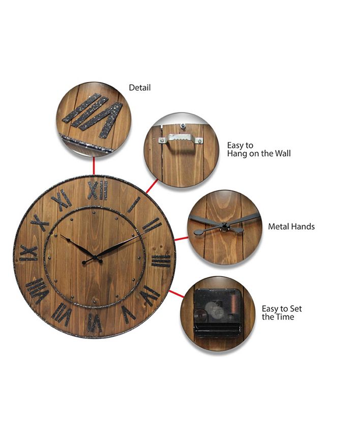 Infinity Instruments Round Wall Clock - Macy's