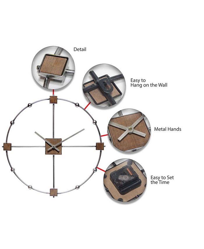 Infinity Instruments Modern Indoor Wall Clock - Macy's