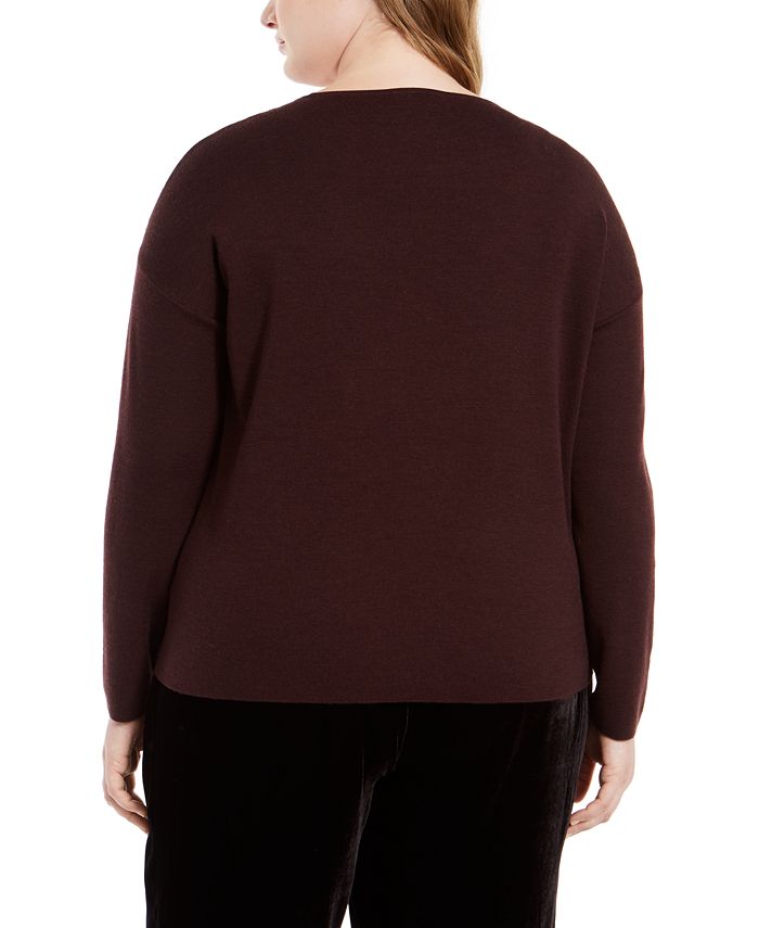 Eileen Fisher Plus Size Merino Wool Sweater - Macy's